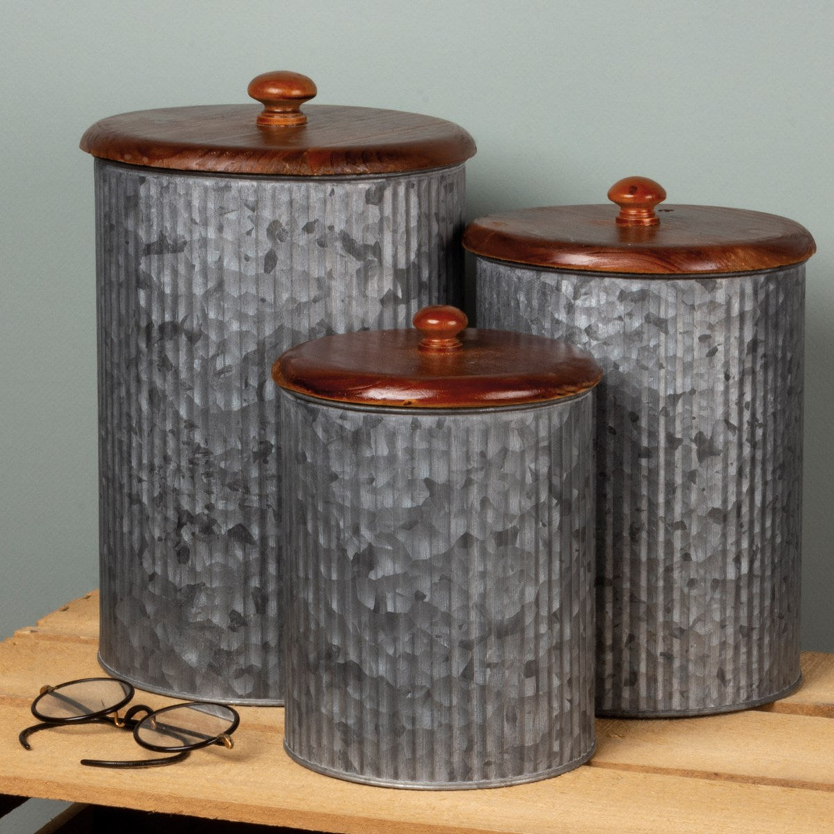 Galvanized Farmhouse Canister Set